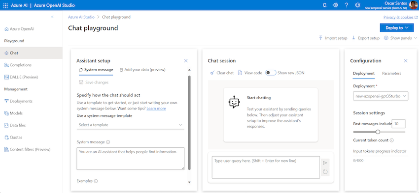 Converse with your data using your own ChatGPT with Azure OpenAI Service